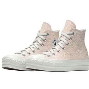 Converse | Shoes | Custom Chuck Taylor All Star Lift Platform Glitter ...